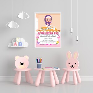 After Eating Dua for Kids | Islamic Food Dua Wall Art | Muslim ...