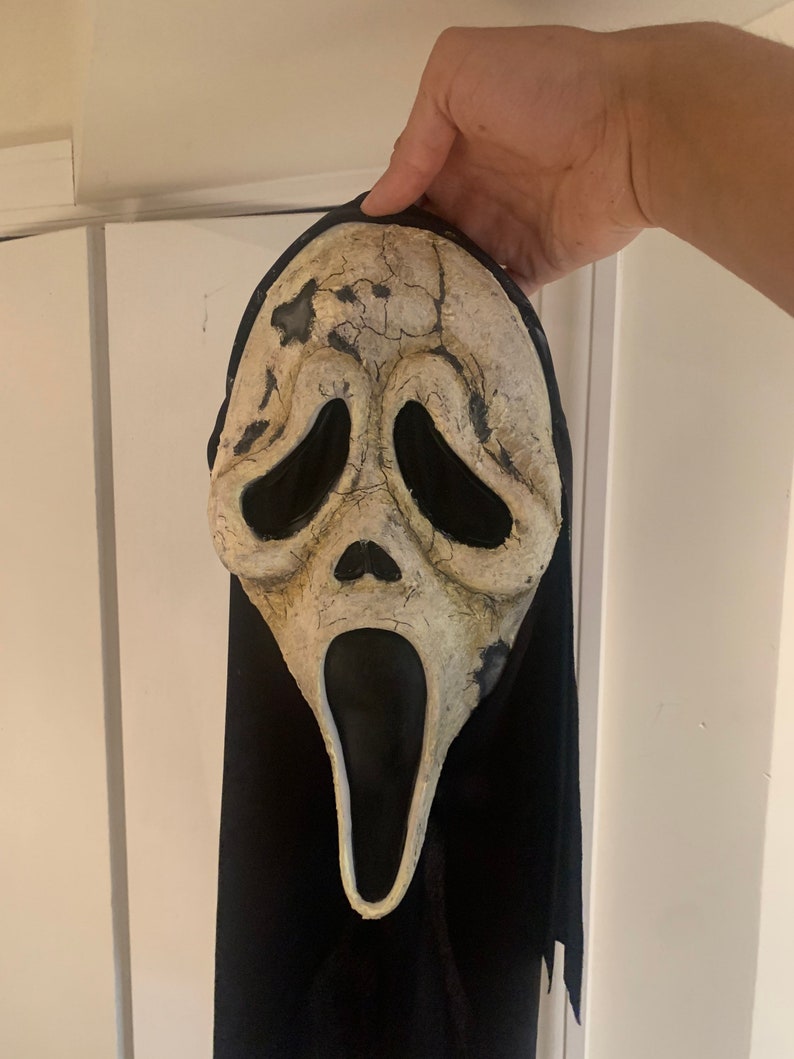 Scream 6 Replica Aged Ghostface Mask - Etsy Scream 6 Replica Aged Ghostface Mask - Etsy
