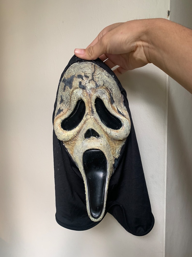 Scream 6 Replica Aged Ghostface Mask - Etsy Scream 6 Replica Aged Ghostface Mask - Etsy