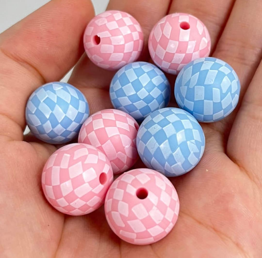 EXCLUSIVE Retro Checkered 15mm Silicone Bead - Etsy