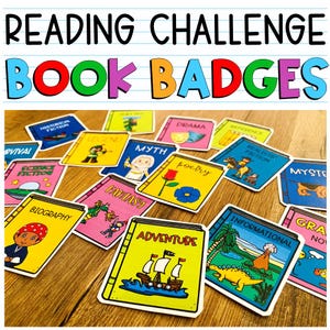 Book Badges -help Motivate Your Child to Read New Books! - Etsy
