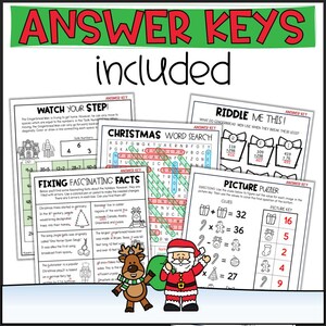 Christmas Math, Reading, Writing Activities - Etsy