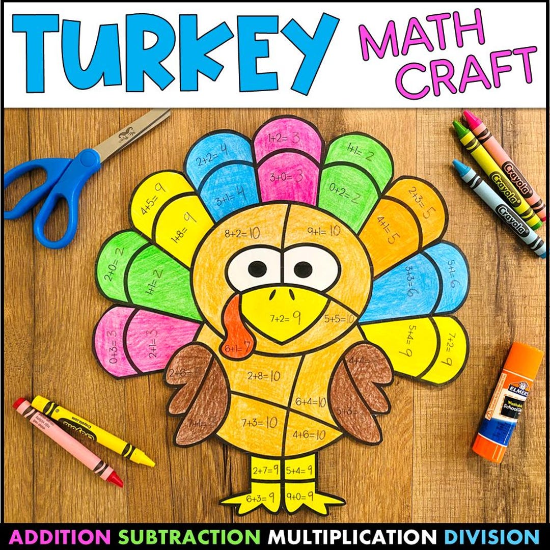 Thanksgiving Math Craft - Etsy