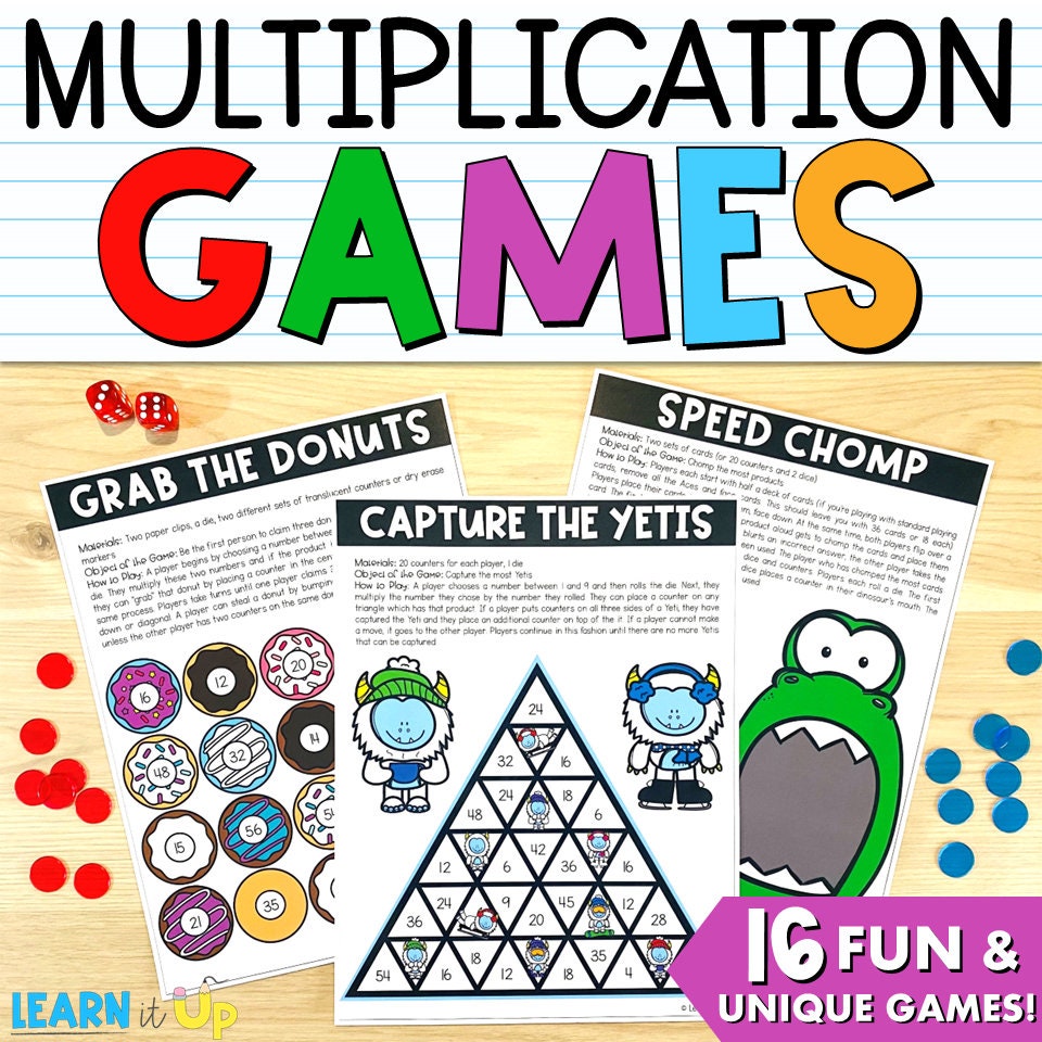 Multiplication Games to Build Math Fact Fluency - Etsy