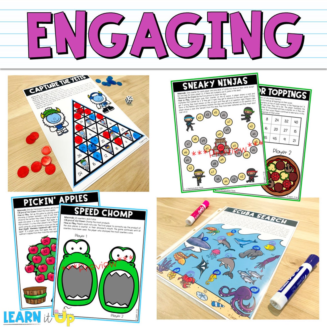 Multiplication Games to Build Math Fact Fluency - Etsy