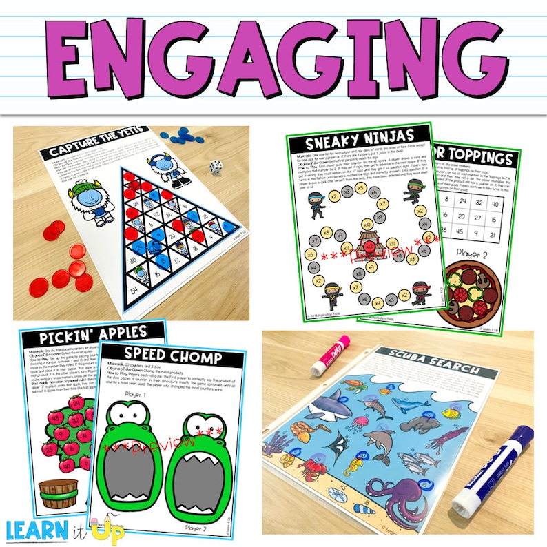 Multiplication Games to Build Math Fact Fluency - Etsy