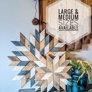 Wooden Barn Star Pattern, Wood Quilt Star, Mosaic Wood Wall Art ...
