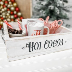 Personalize Hot Cocoa Wooden Tray With Spoon Handles, Hot Chocolate ...