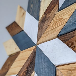 Wooden Barn Star Pattern, Wood Quilt Star, Mosaic Wood Wall Art ...