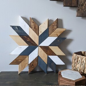 Wooden Barn Star Pattern, Wood Quilt Star, Mosaic Wood Wall Art ...