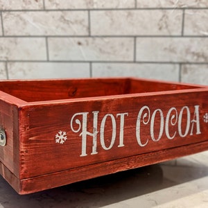 Personalize Hot Cocoa Wooden Tray With Spoon Handles, Hot Chocolate ...