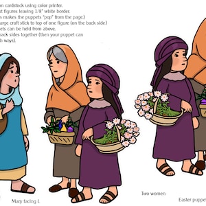 Printable Easter Story Instant Puppet Show Sunday School Teaching Aid ...
