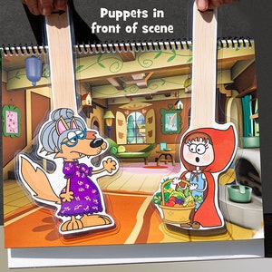 Printable Instant Puppet Show Book Little Red and Big Bad - Etsy