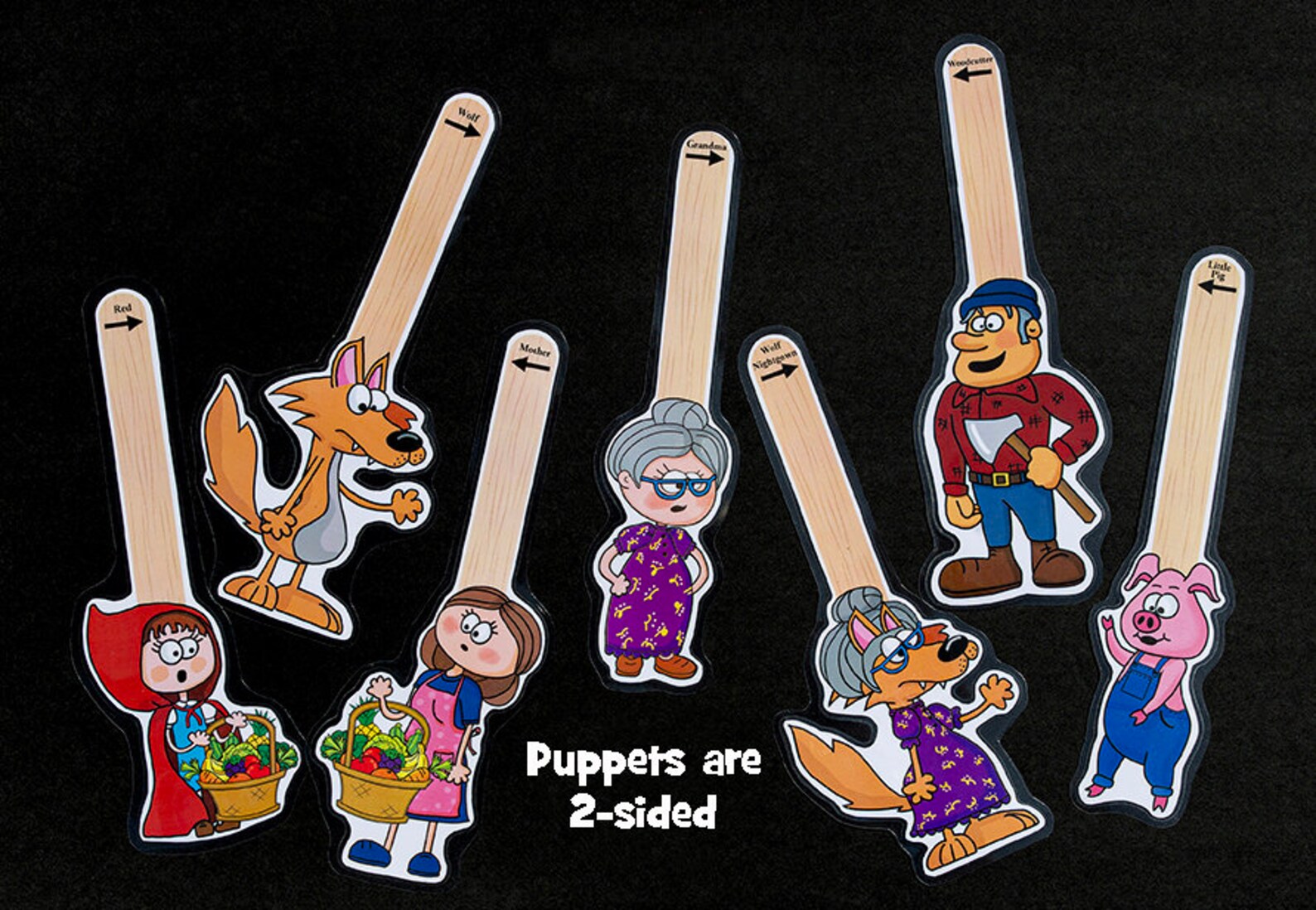 Printable Instant Puppet Show Book Little Red and Big Bad - Etsy