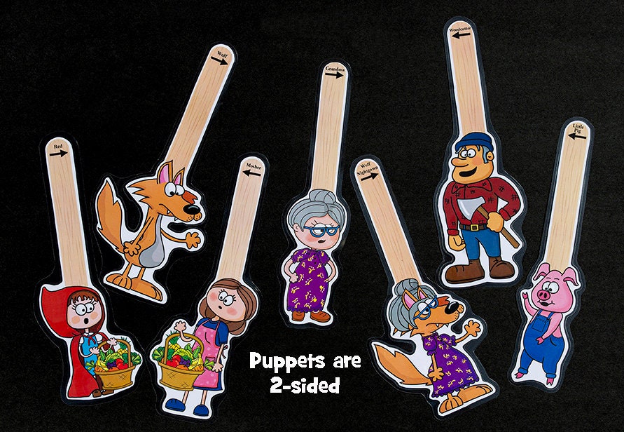 Printable Instant Puppet Show Book Little Red and Big Bad - Etsy