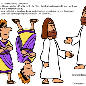 Printable Easter Story Instant Puppet Show Sunday School Teaching Aid ...