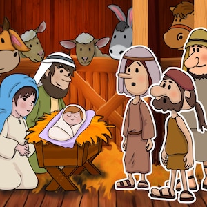 Nativity Instant Puppet Show, Bible Story, Christmas Story, Birth of ...