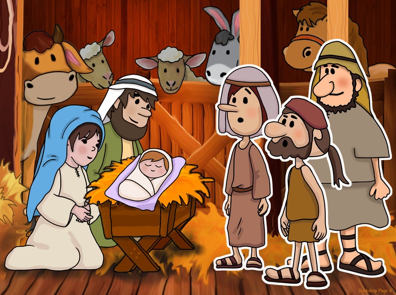 Nativity Instant Puppet Show, Bible Story, Christmas Story, Birth of ...