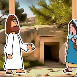 Printable Easter Story Instant Puppet Show Sunday School Teaching Aid ...
