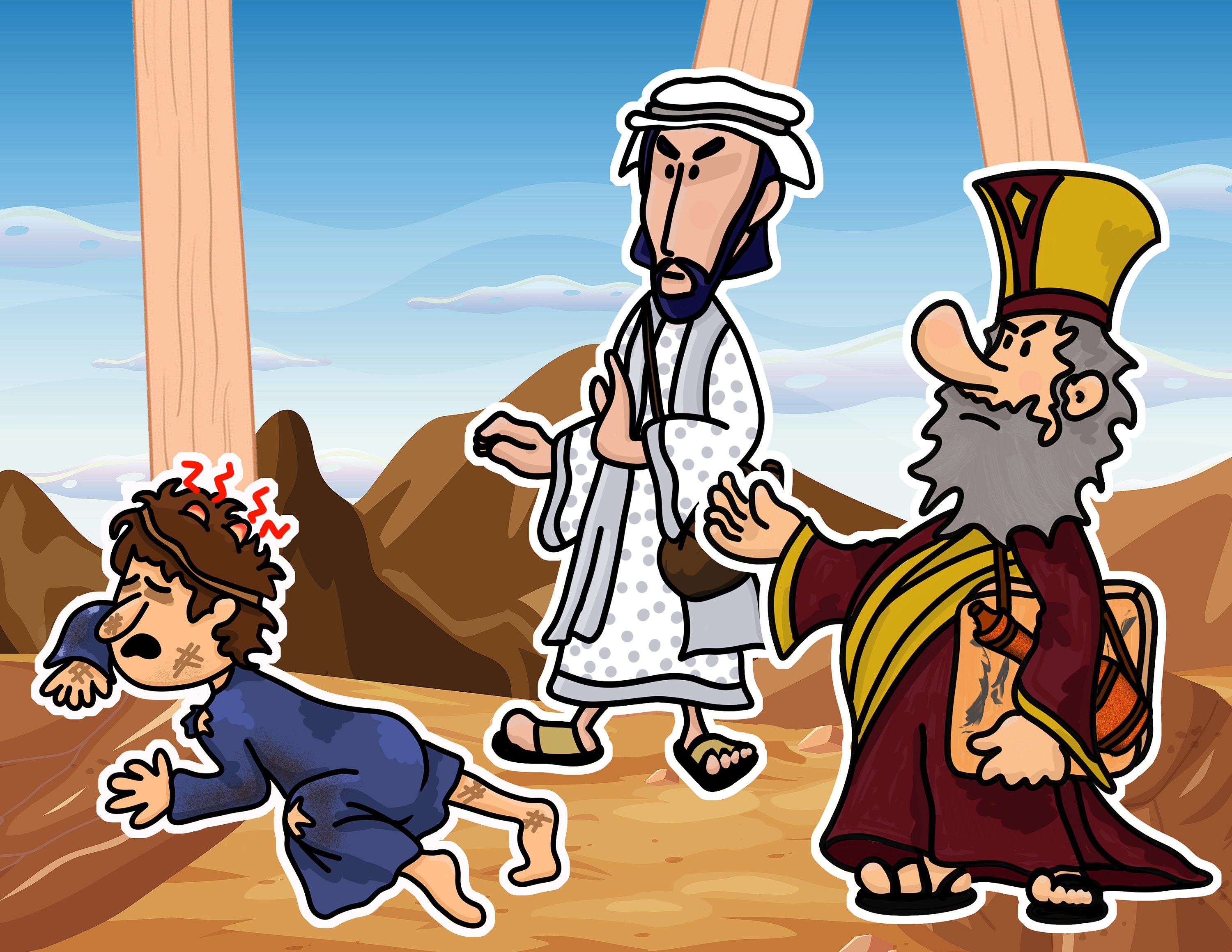 Printable Good Samaritan Instant Puppet Show Bible Story Parable Stick ...