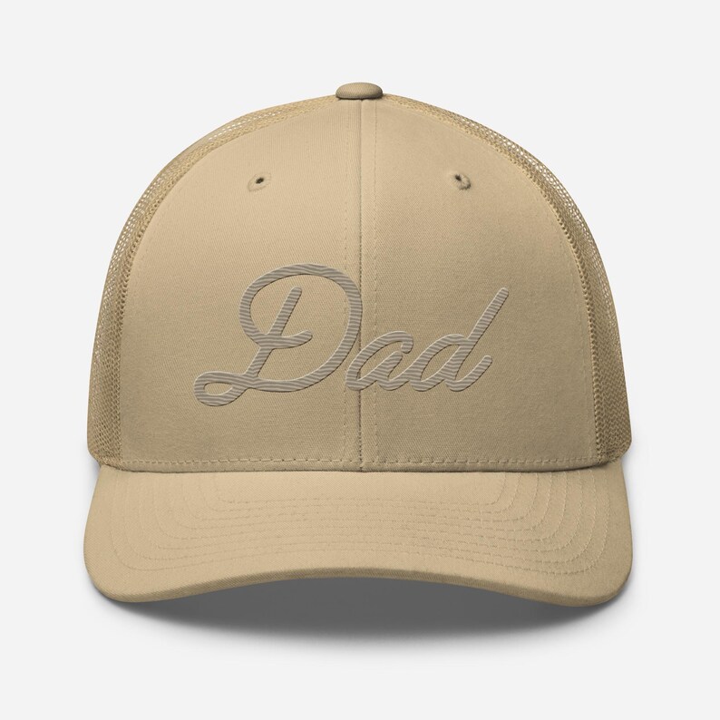 Tan Dad Trucker Cap Same Stitch Color, Tan on Tan Dad Hat, Hat for Dad ...