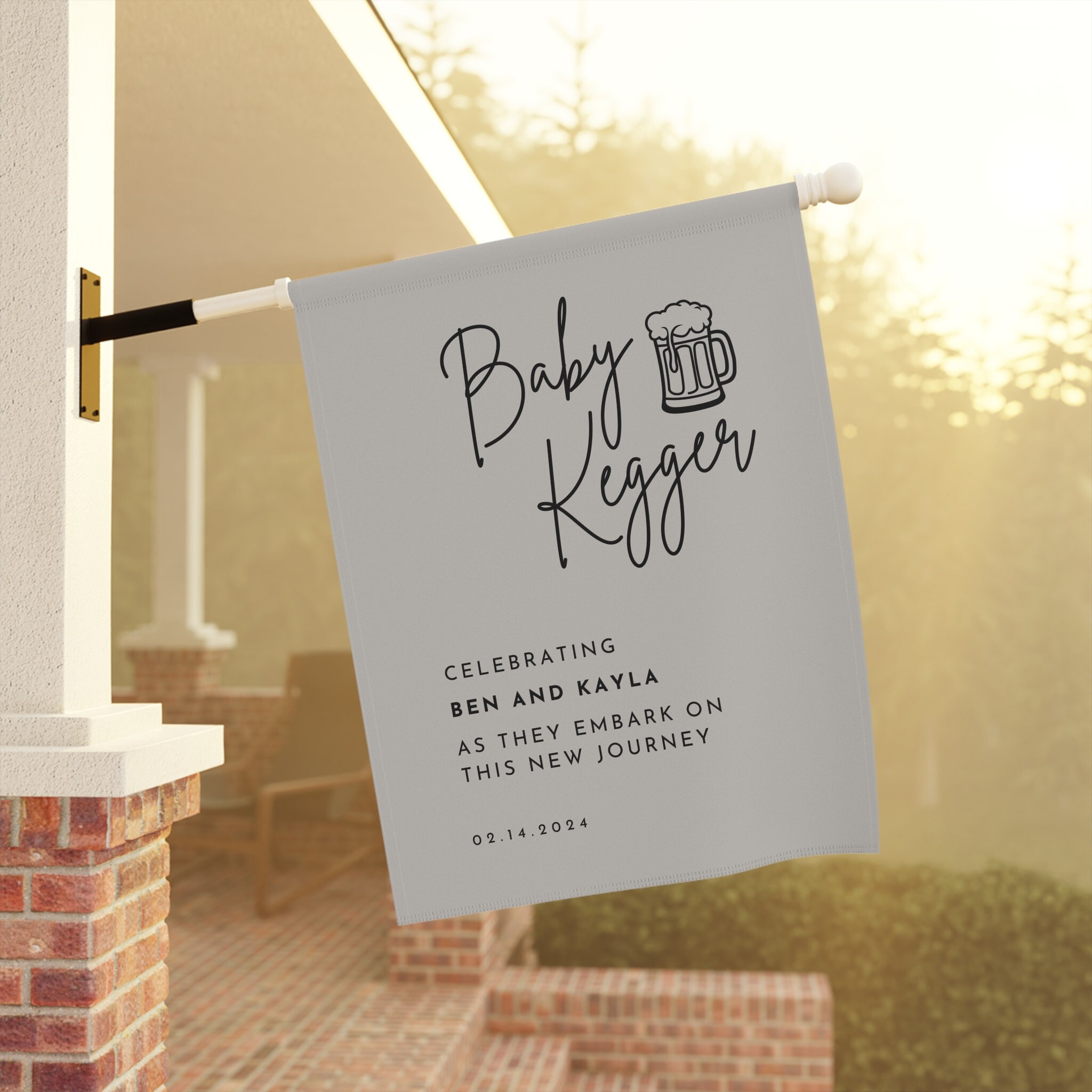 Baby Kegger, Couple's Baby Shower Banner, Couple's Shower Sign ...