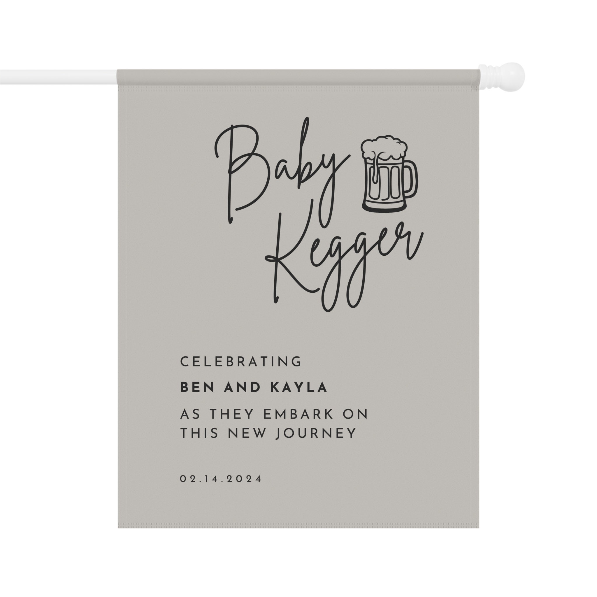 Baby Kegger, Couple's Baby Shower Banner, Couple's Shower Sign ...