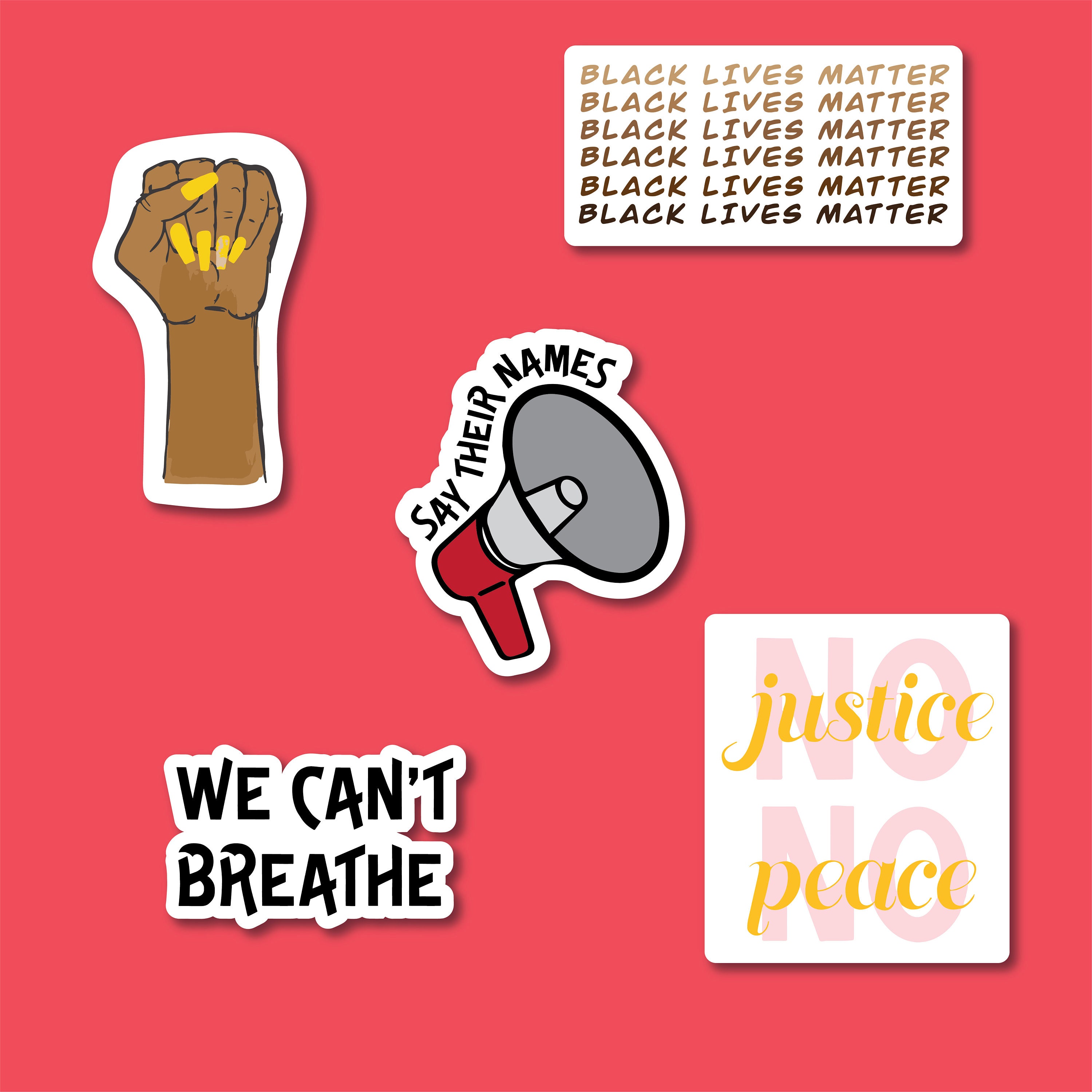 Black Lives Matter Sticker Pack - Etsy
