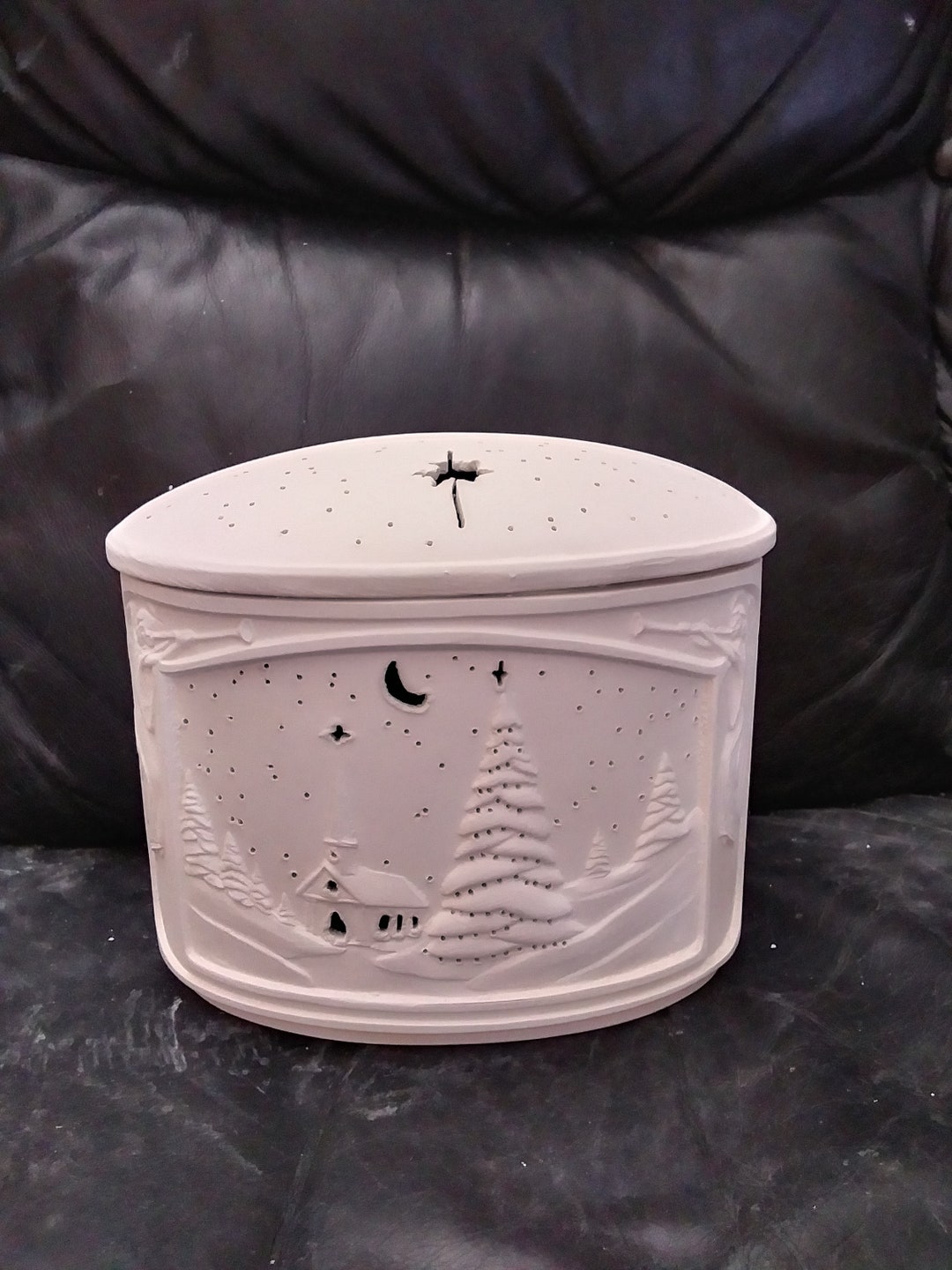 Ceramic Christmas Light-up Starlight Ceramic Bisque - Etsy