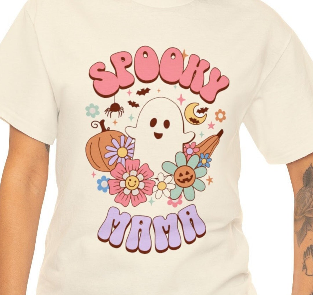 Cute and Spooky Mama, Spooky Mama Ghost, Mama Ghoul, Floral and Spooky ...
