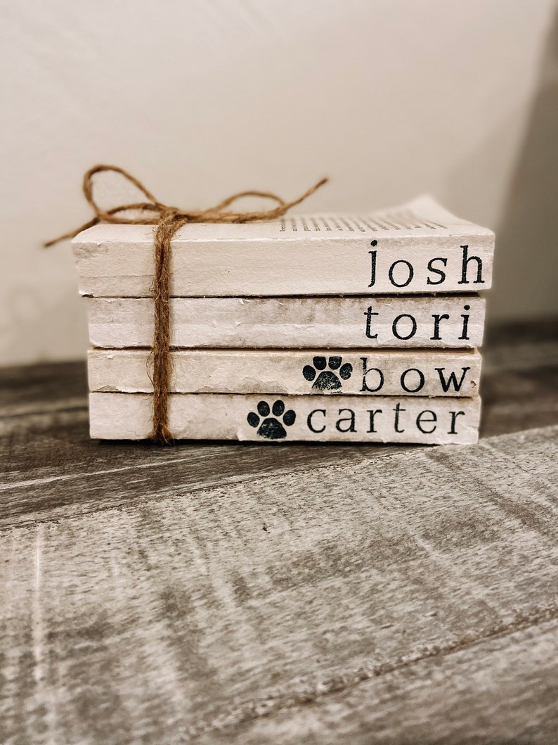 Personalized Book Decor // Custom Home Decor // Vintage // | Etsy