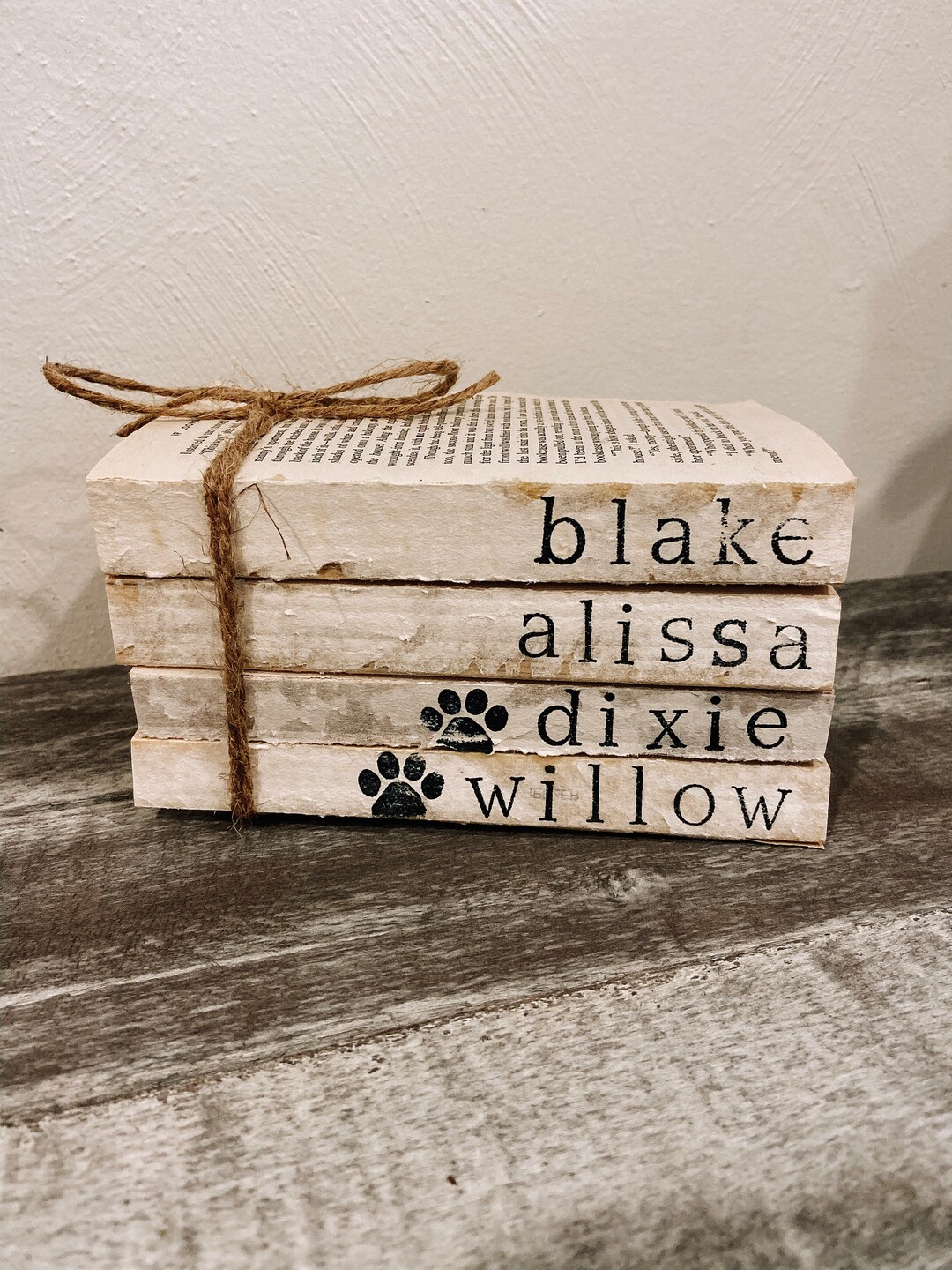 Personalized Book Decor // Custom Home Decor // Vintage // - Etsy