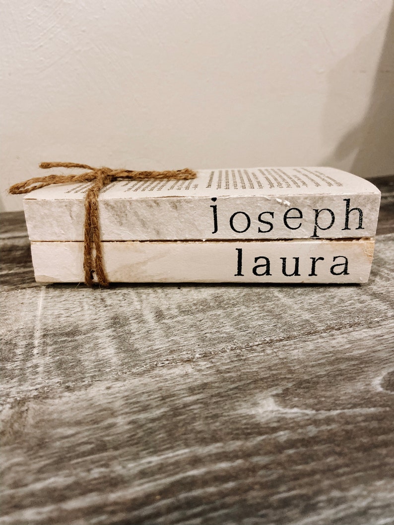Personalized Book Decor // Custom Home Decor // Vintage // | Etsy