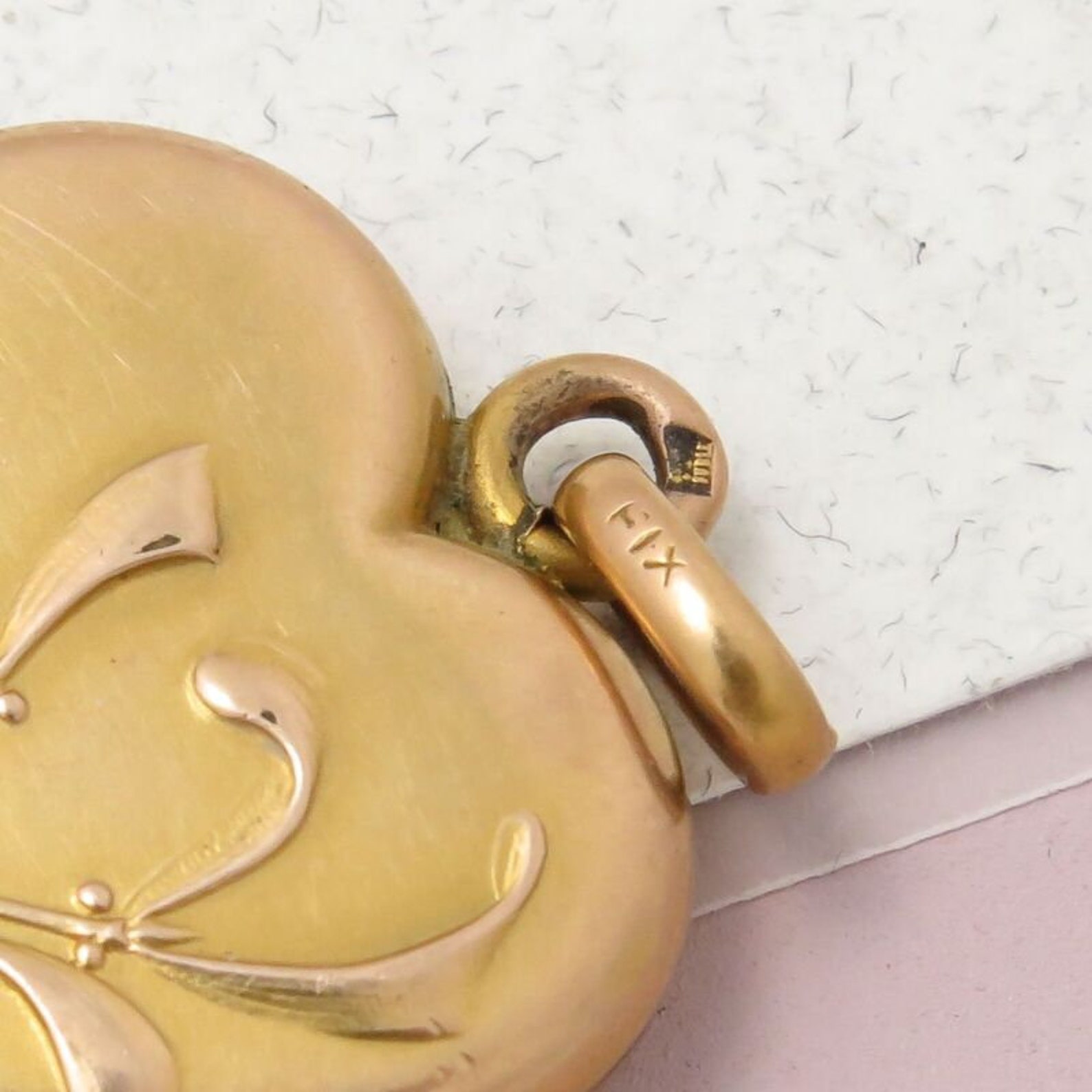 Antique Victorian French Gold Plated Mistletoe Heart Charm - Etsy