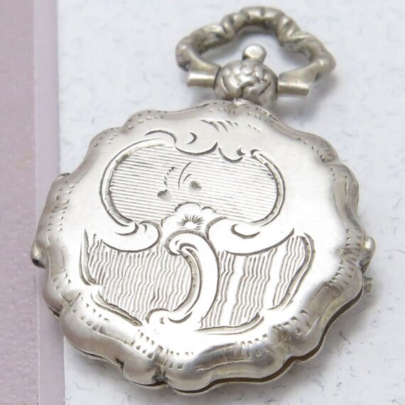 Antique Victorian French Double Sided 800 Silver Lock… - Gem