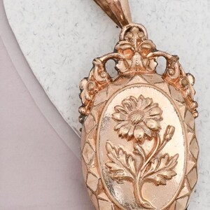 Antique Victorian Flower Rose Gold Filled Charm Pendant Locket - Etsy