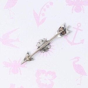 Antique Victorian Arrow Flower Seed Pearl Sterling Silver Brooch Pin - Etsy