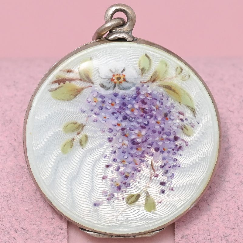 Enamel Locket - Etsy