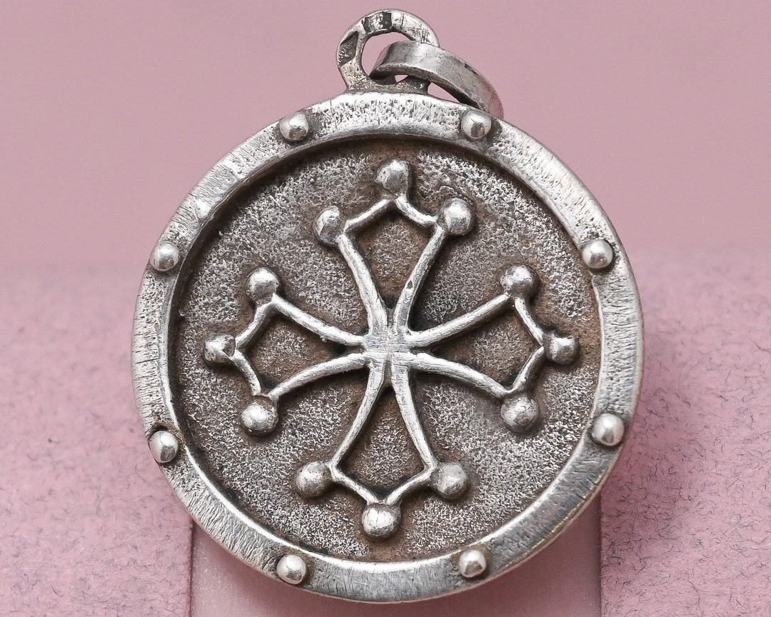 Antique 1920s French Toulouse Occitan Cross 800 Silver Charm Pendant - Etsy