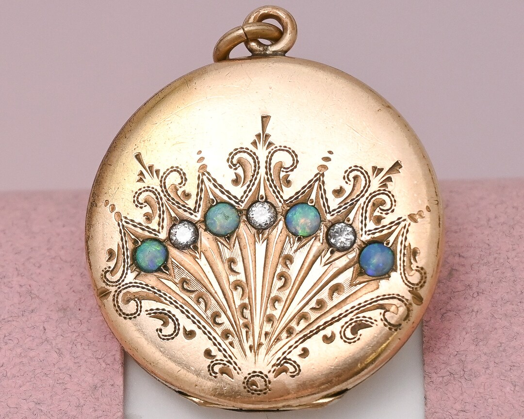 Antique Victorian Shooting Star Fire Opal Rose Gold Filled Charm ...