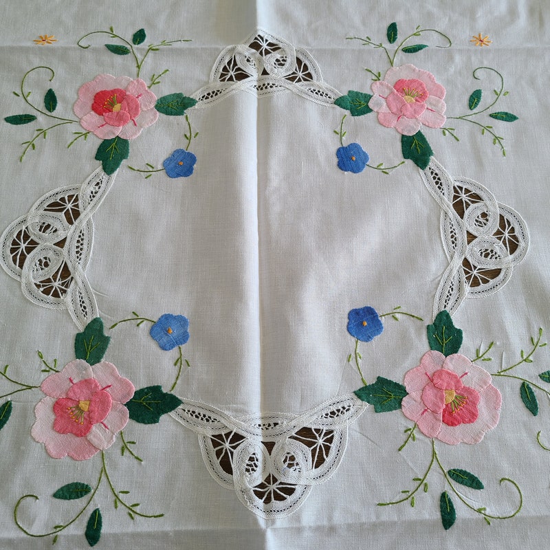 Hand Applique Tablecloth - Etsy