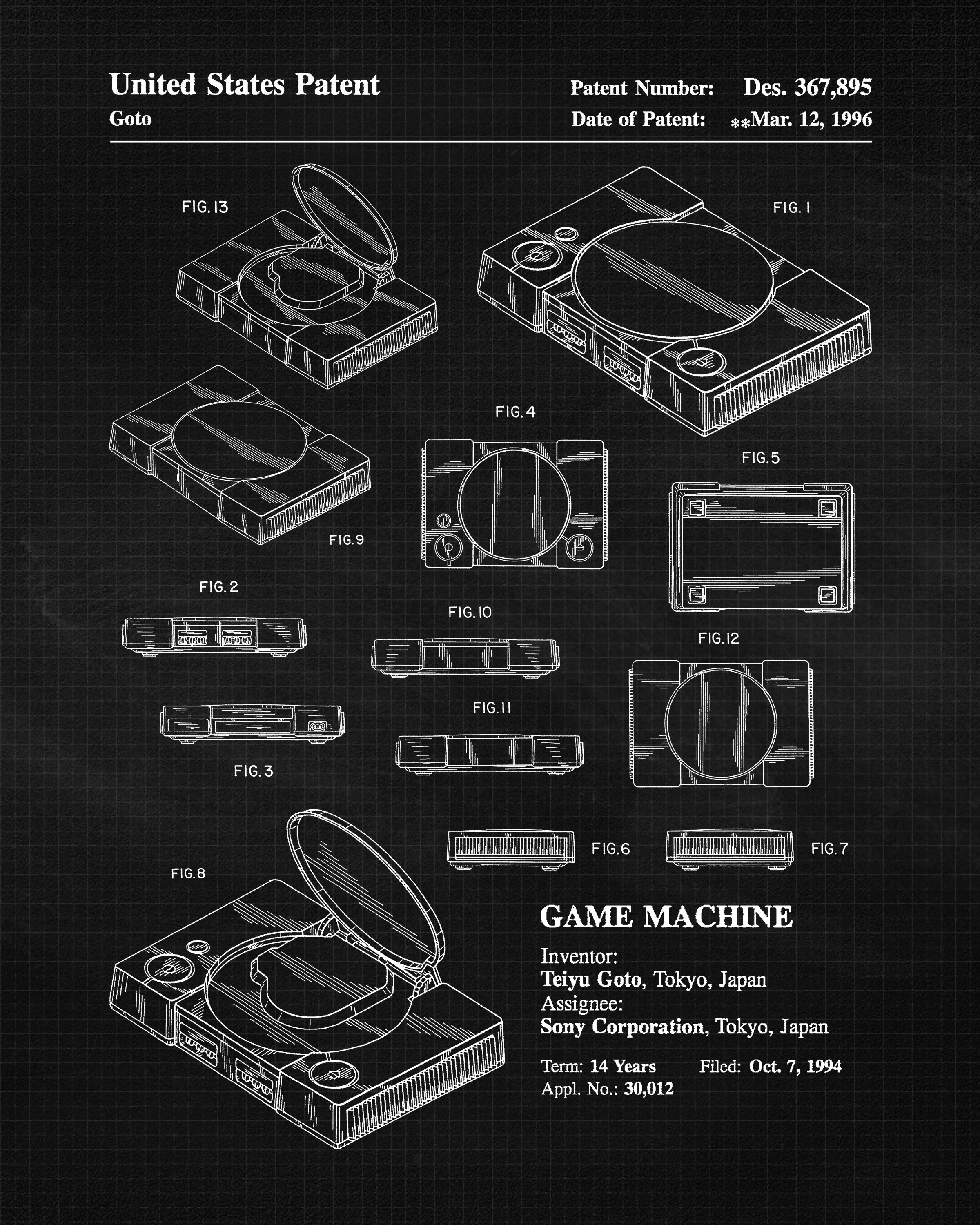 Classic Video Games Patent Prints 2 Unframed Photos Wall Art | Etsy