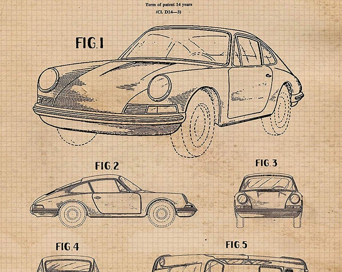 Personalized Custom Car Schematic Laser Engraved on Anodized Aluminum ...