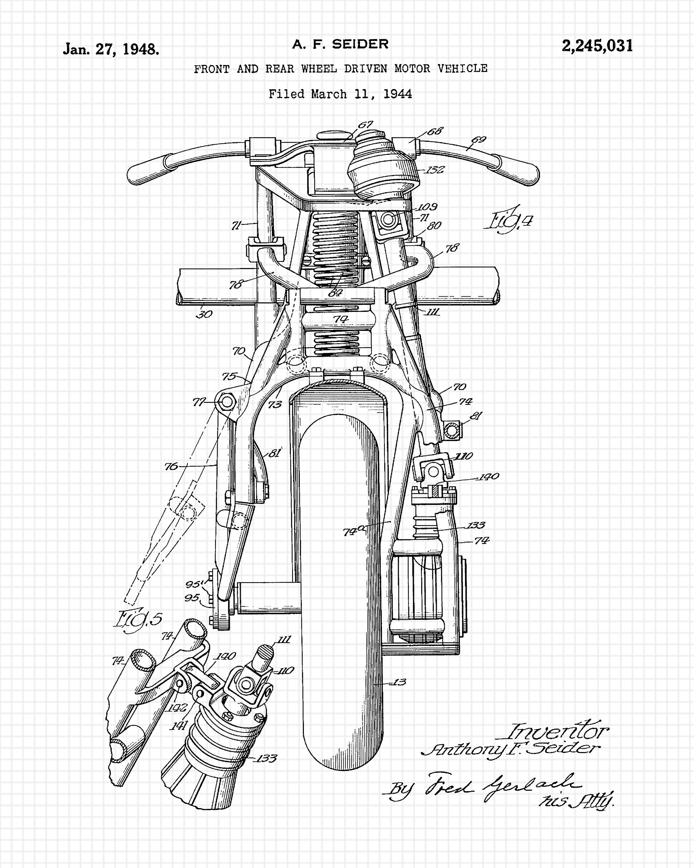 Indian Motorcycle Patent Poster Prints 4 Unframed Photos | Etsy