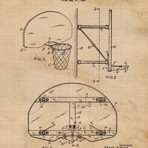 Vintage B-ball Hoops Prints, 4 Unframed Photos, Wall Art Decor Gifts ...