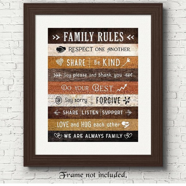 Christian Family Rules - Etsy