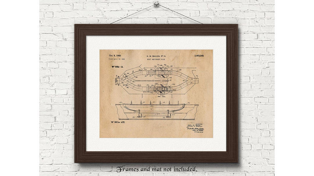 Classic Pirates Caribbean Ride Patent Poster Prints, 1 Unframed Photos ...