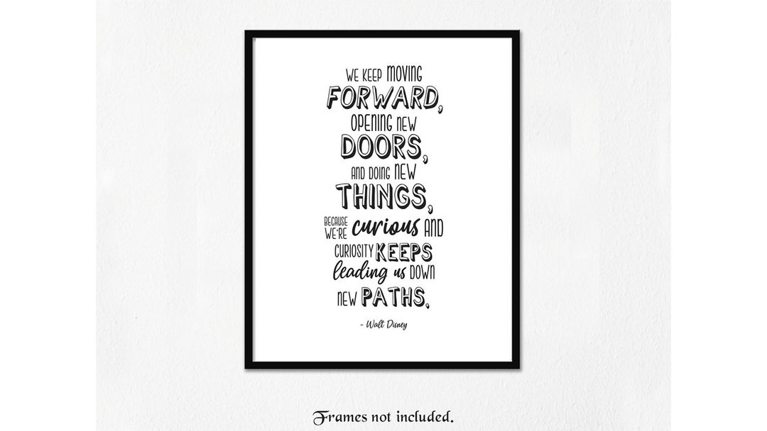 Inspirational Walt Disney Quote Prints, 1 Unframed Photos, Wall Art ...
