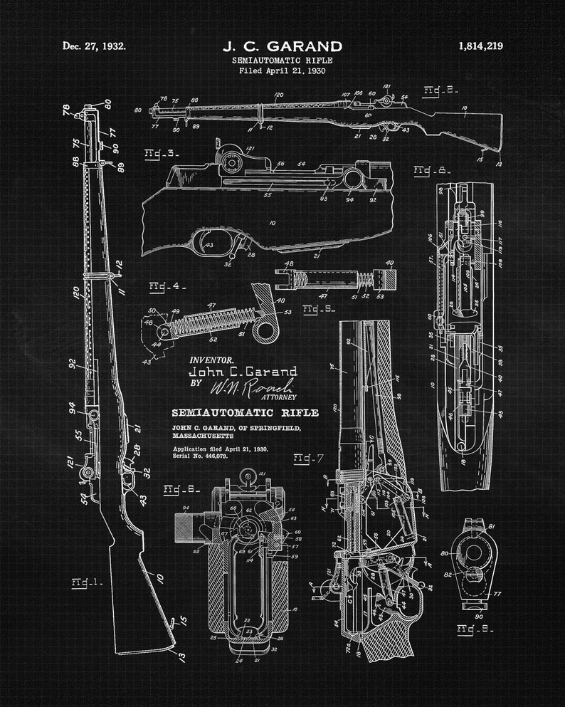 Vintage Pistols & Rifles Patent Prints 6 Unframed Photos - Etsy