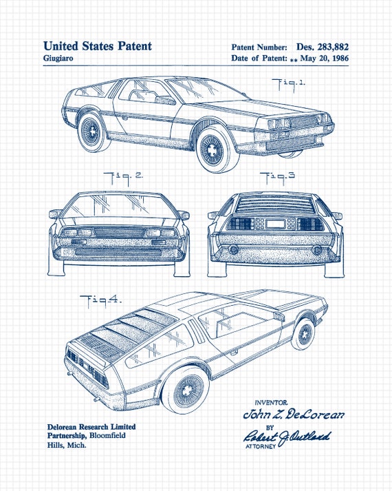 Delorean Blueprints